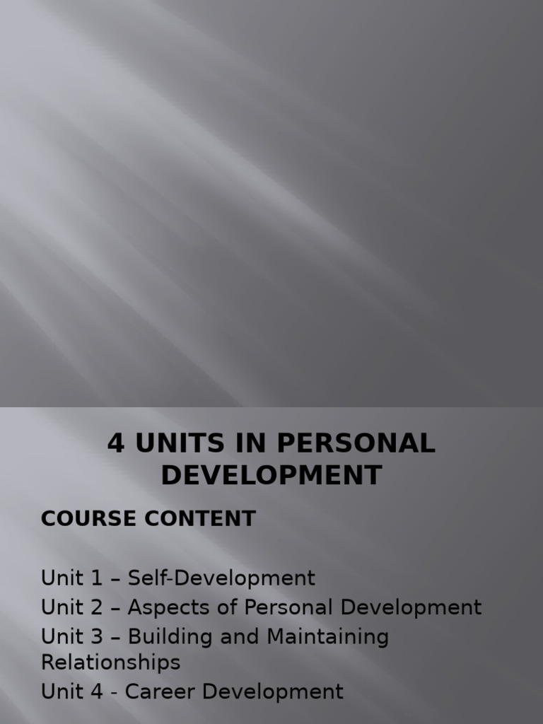 module 1 (self concept, personal effectiveness, journal writing) | PDF