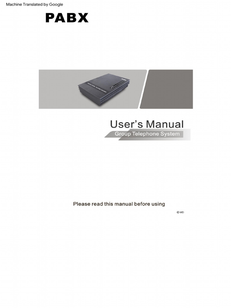 Manual Pabx Conmutador | PDF | Fuente de alimentación | Antena (Radio)