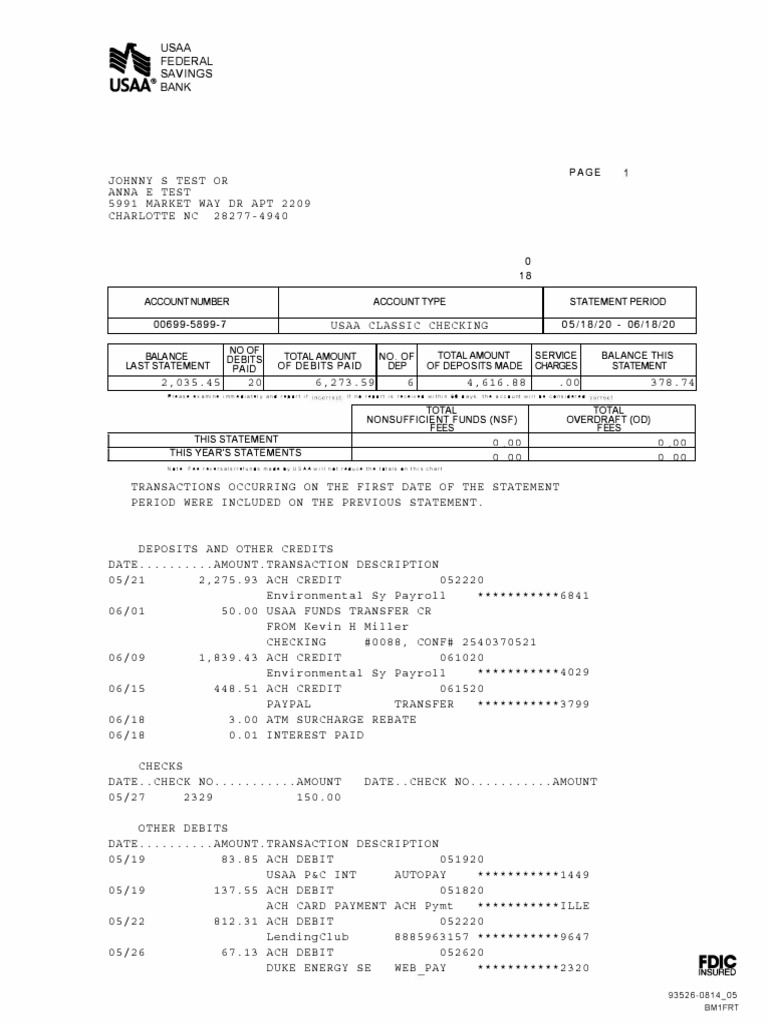 USAA Bank - Sample 3 | PDF