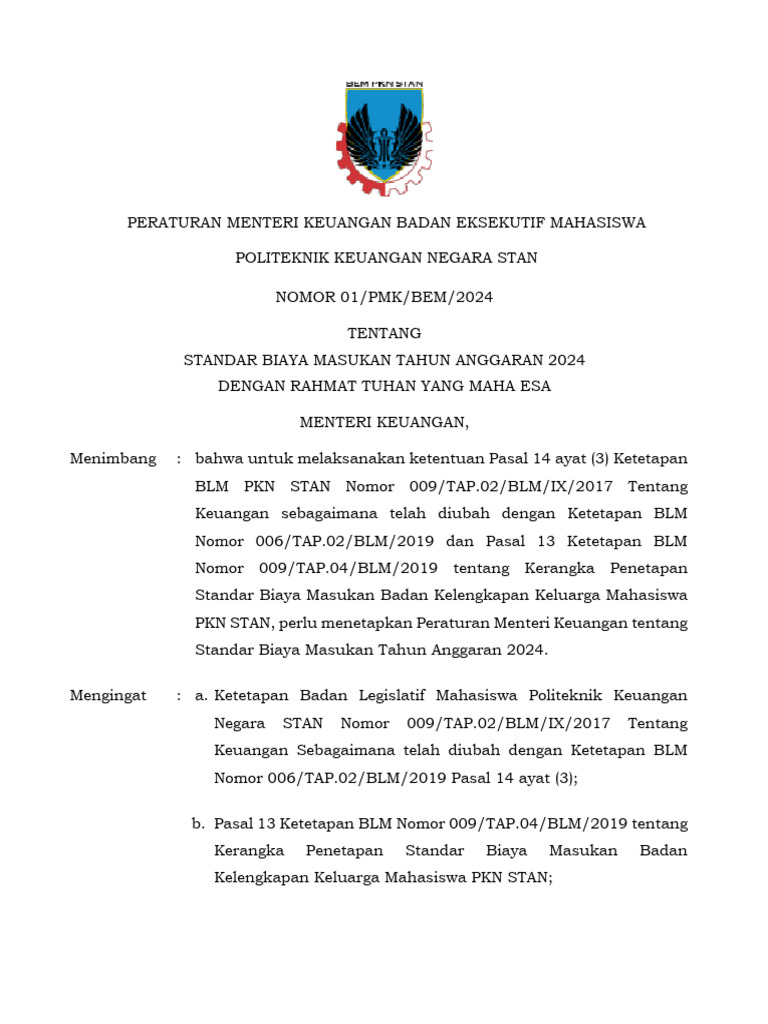 PMK 01 THN 2024 SBM | PDF