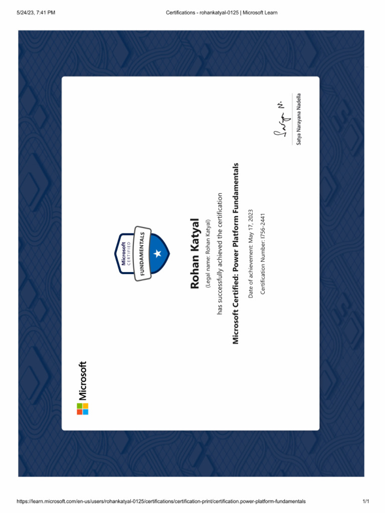 PL-900_Certificate | PDF