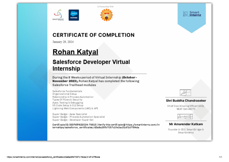 Salesforce Dev Certificate | PDF