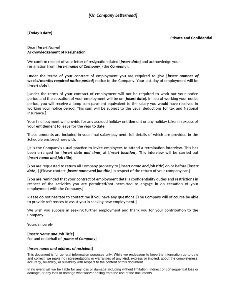 Letter-acknowledging-resignation | PDF Letter-acknowledging-resignation | PDF