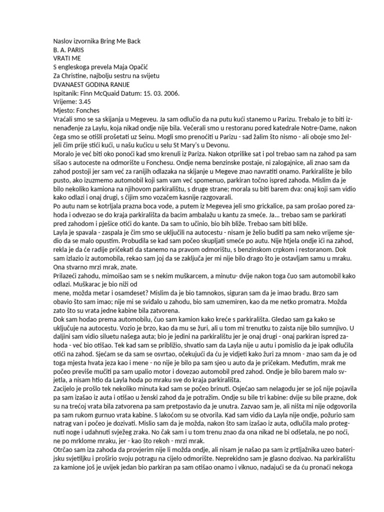 Vrati Me | PDF