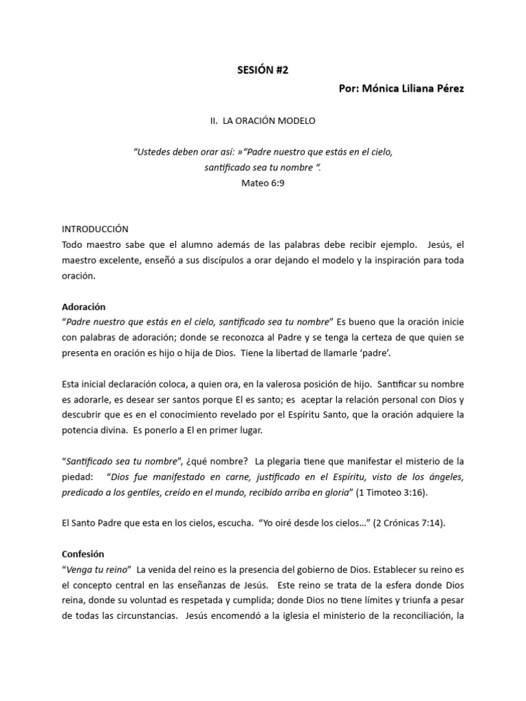 Oración Lección2 | PDF