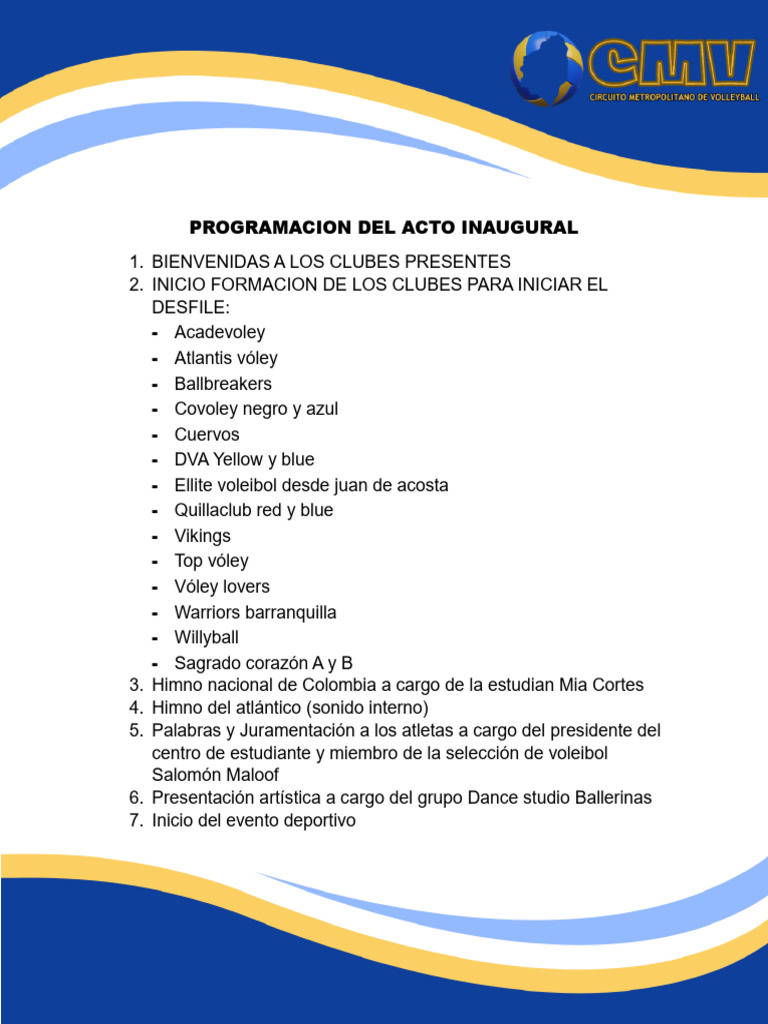 Circuito Metropolitano Acto Protocolar | PDF