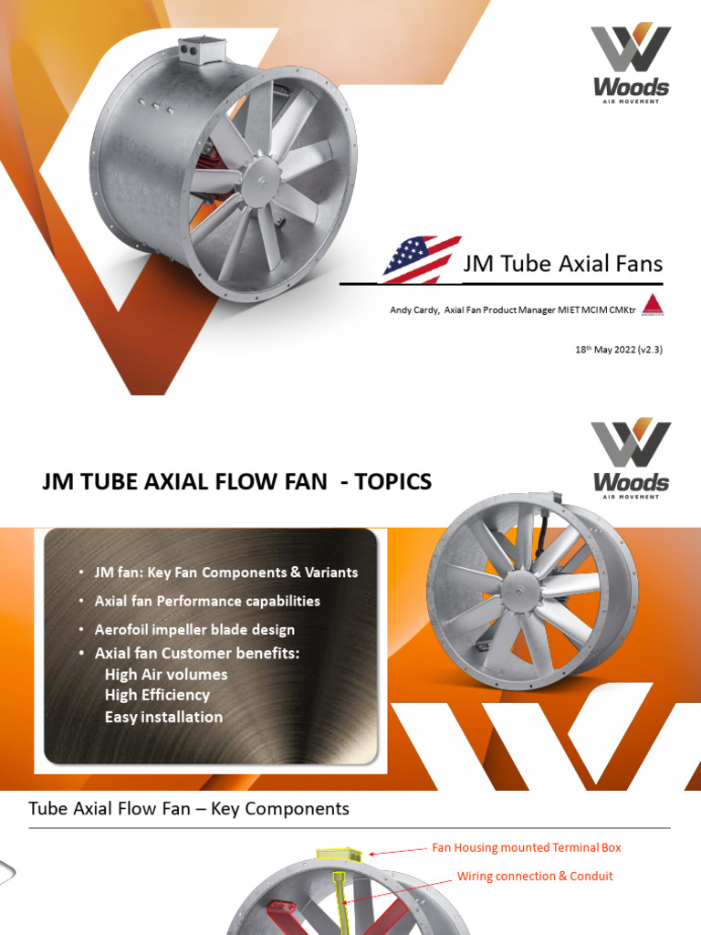 Woods Exhaust Fab Usa JM Tube Axial Fan Range en Us V2!3!18may2022 | PDF