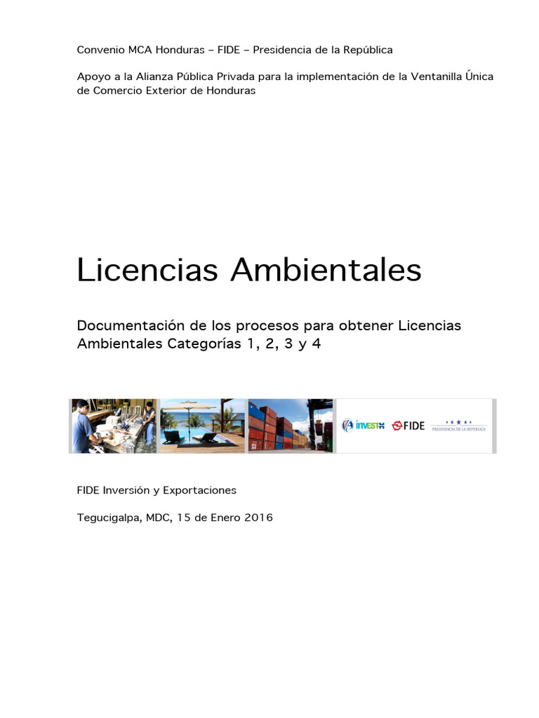 Licenciamiento Ambiental Honduras | PDF