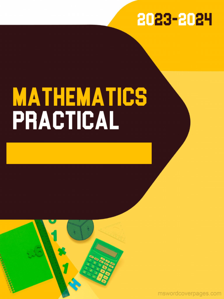 Mathematics Project Front Page Design 5 | PDF