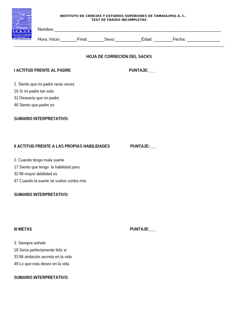 Hoja de Correc | PDF