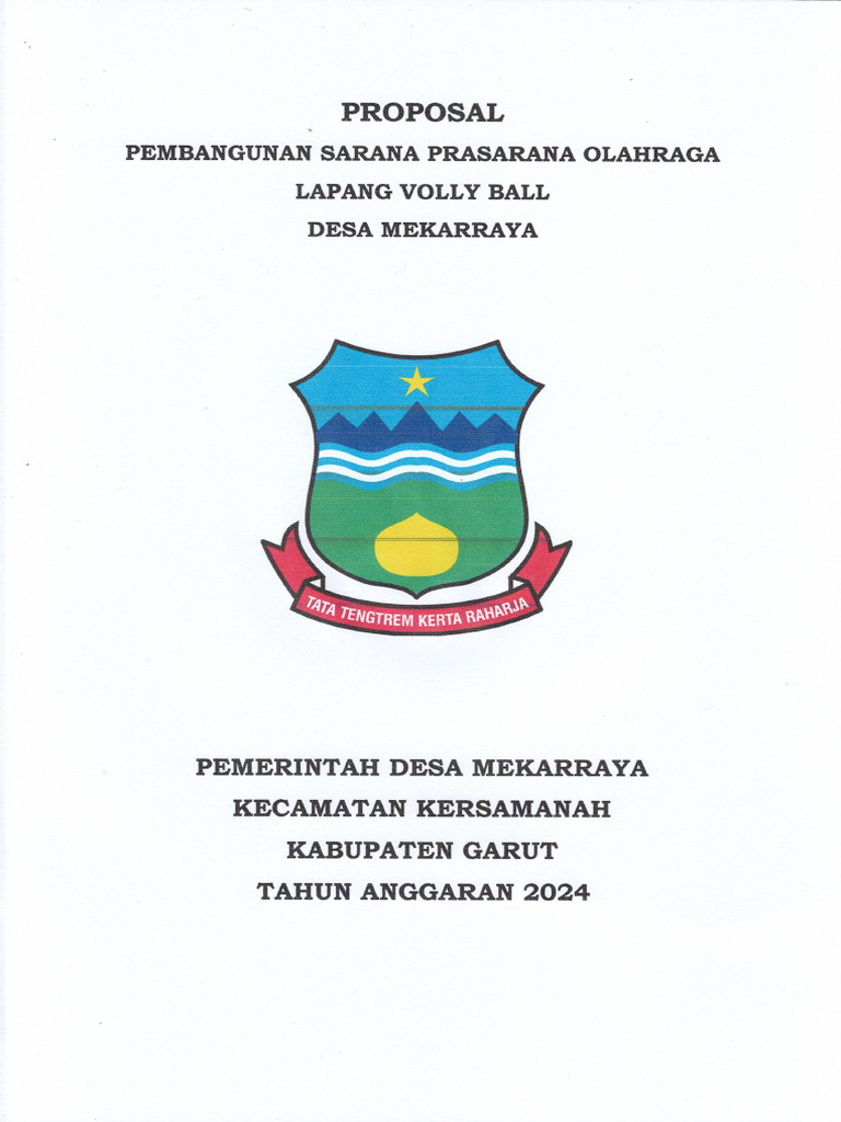 PROPOSAL LAPANG VOLLY | PDF