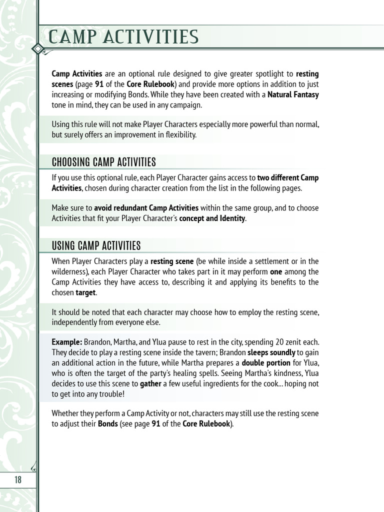 Camp Activities | PDF
