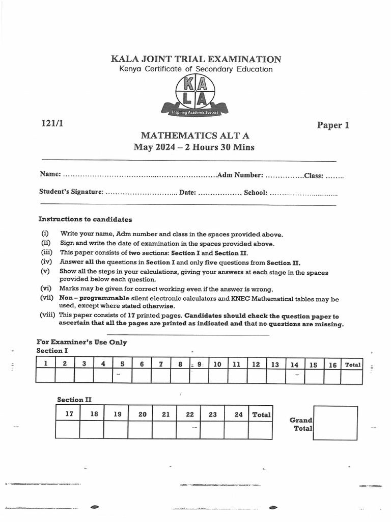 Mathematics Paper 1 | PDF