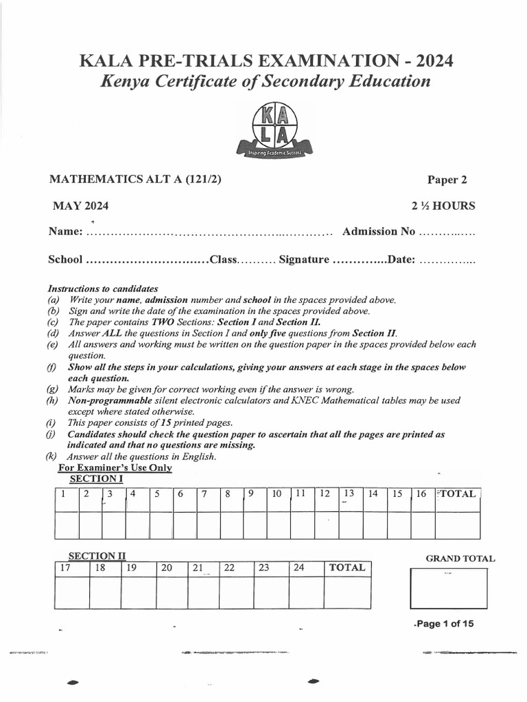 Mathematics Paper 2 | PDF