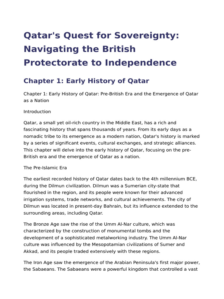 Qatar's Quest For Sovereignty - Navigating The British Protectorate To ...