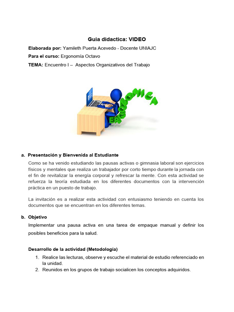 3.c.guía Didáctica T1 - Video | PDF