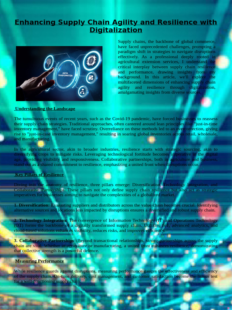 656c9f23b3985 Enhancing Supply Chain Agility and Resilience With Digitalization | PDF