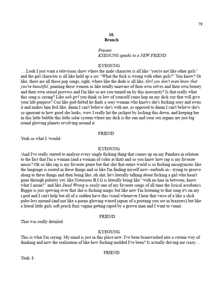 Usual Girls - Kyeoung Monologue | PDF