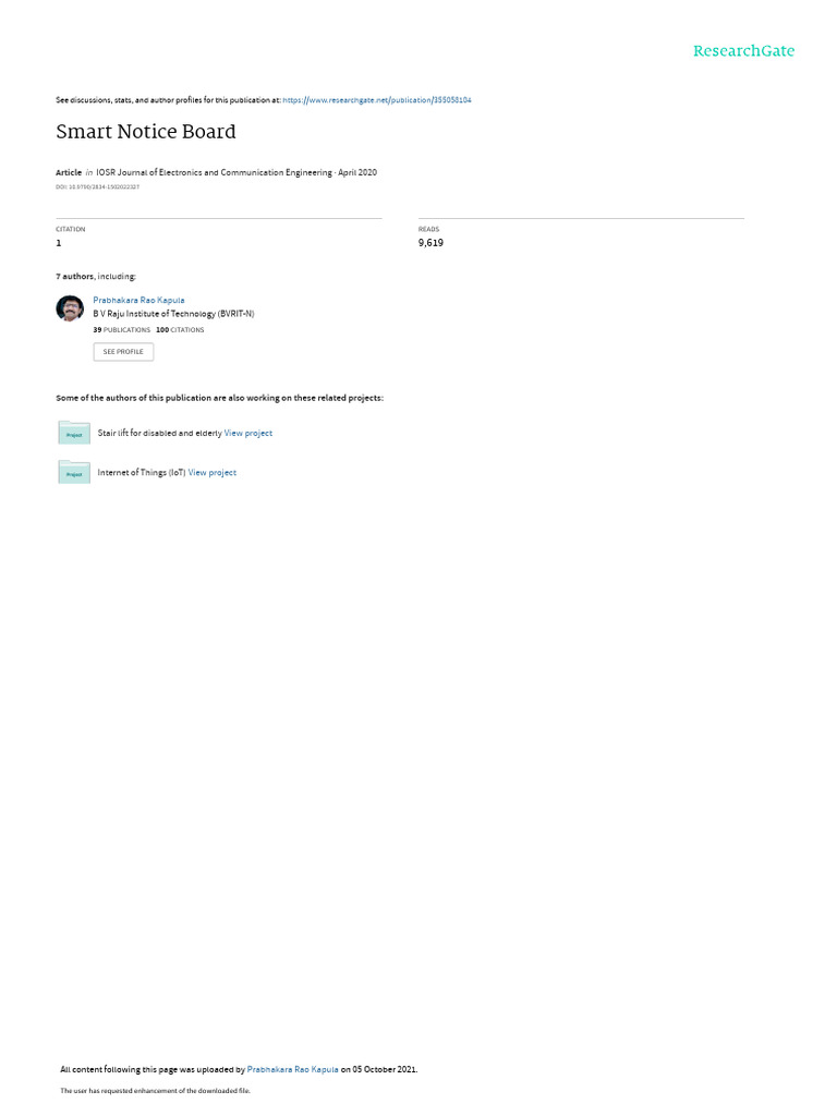 Smart Notice Board | PDF