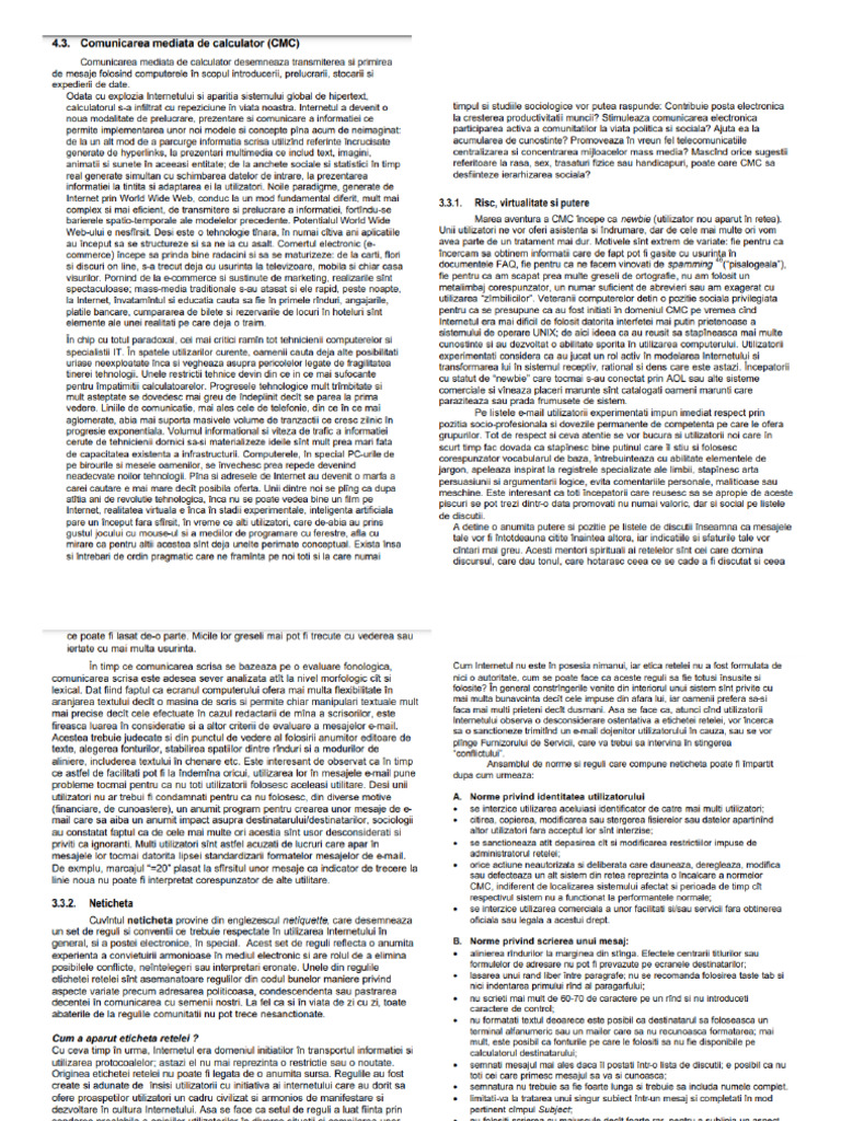 Comunicarea Mediata La Calculator | PDF