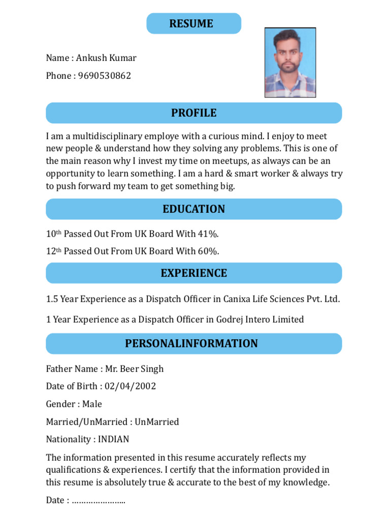 Ankush Resume | PDF