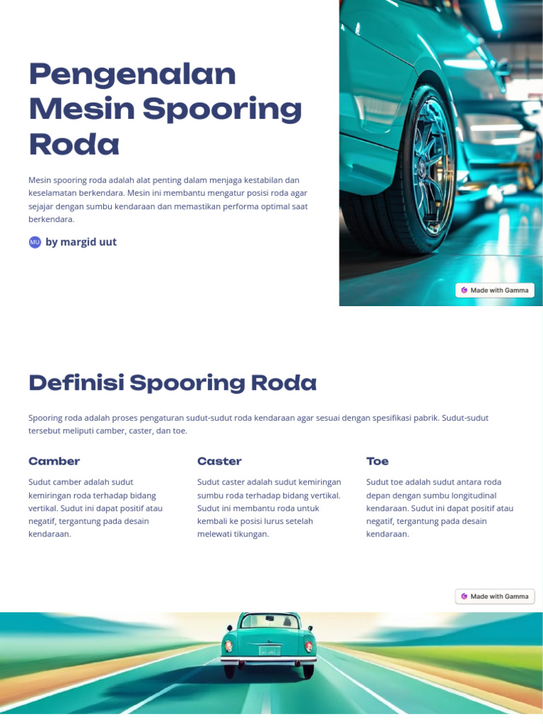 Pengenalan Mesin Spooring Roda | PDF