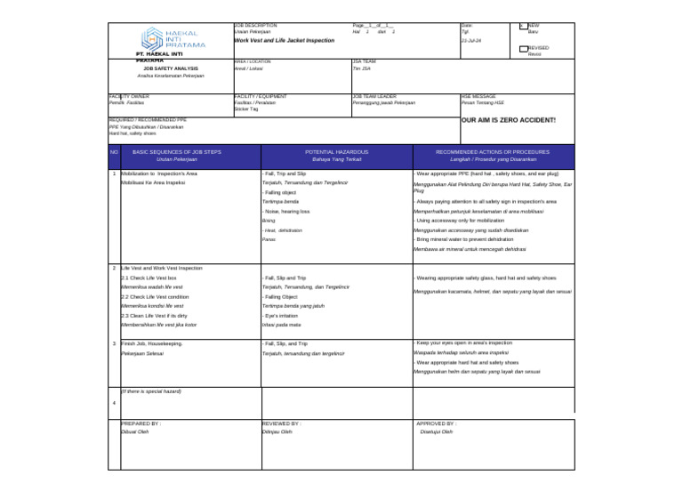 JSA Life Jacket and Work Vest | PDF