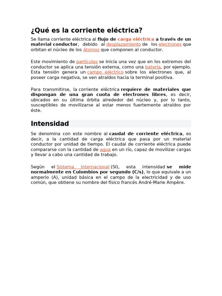 Corriente Electrica | PDF