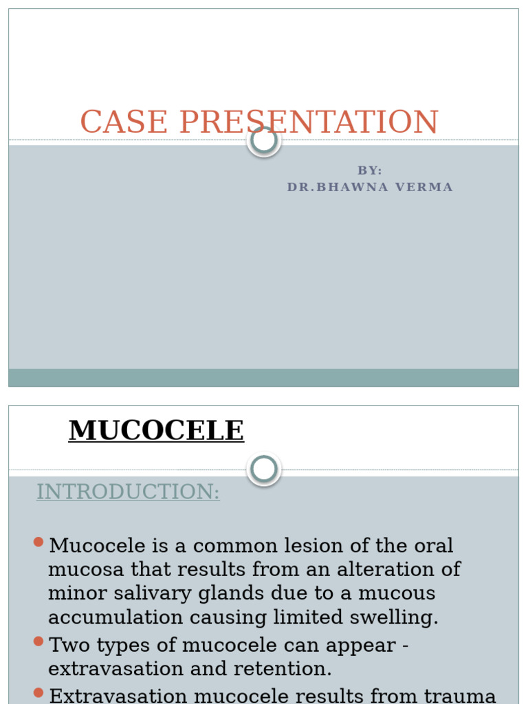 MUCOCELE | PDF
