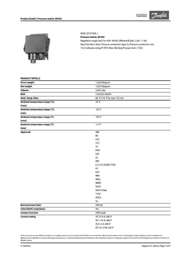 060-312166 KPS45 Datasheet | PDF