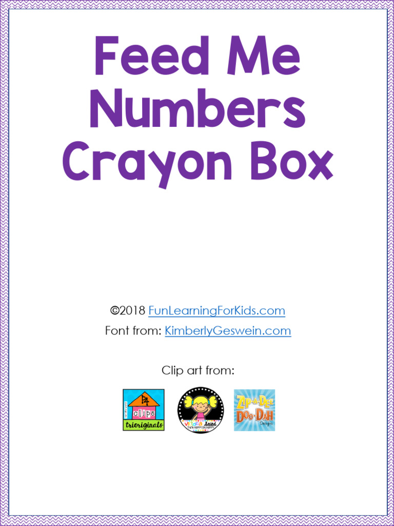 Feed Me Numbers-Crayon Box | PDF