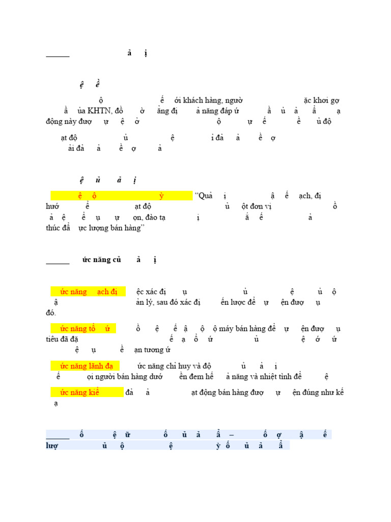 QTBH ĐỀ CƯƠNG ÔN TẬP | PDF