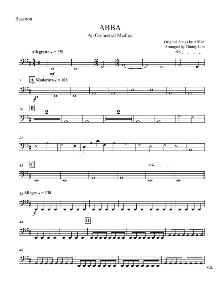 ABBA 2022 - Bassoon | PDF | Musical Forms | Poetics