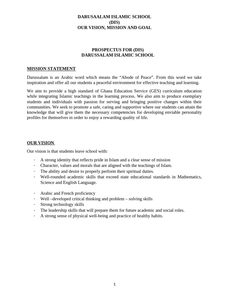 Darusaalam Islamic School Forms Final | PDF