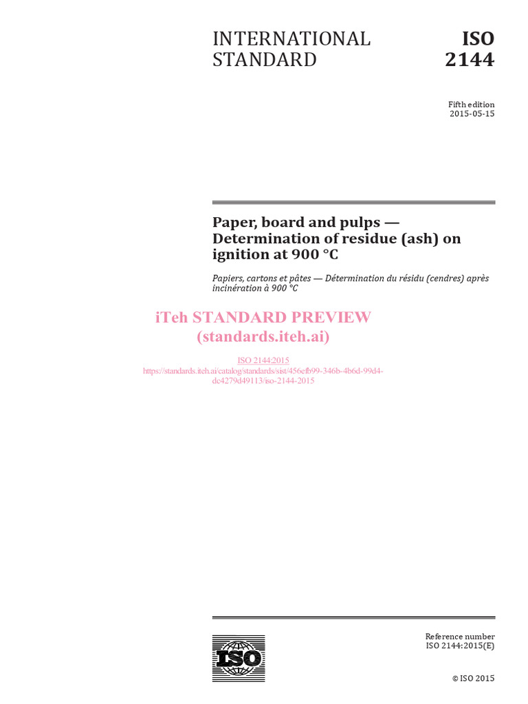 Iso 2144-2015 | PDF