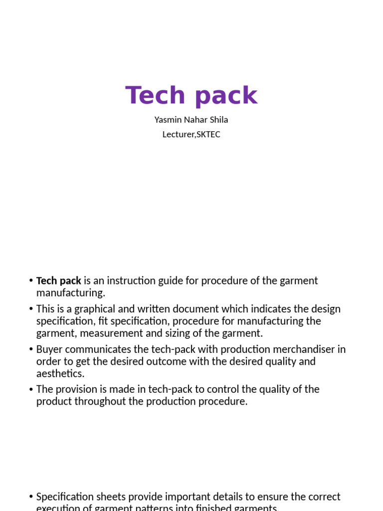 c6 Tech pack | PDF