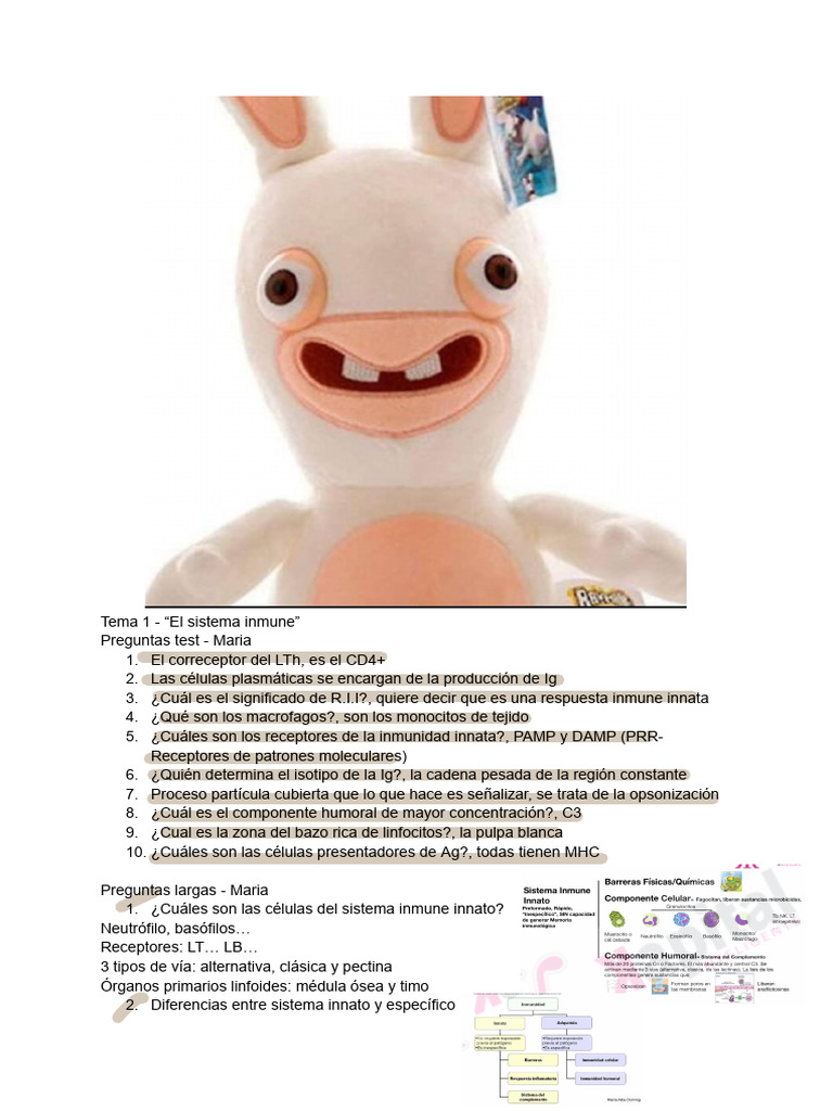 Preguntas Autoevaluación Inmuno 3 | PDF