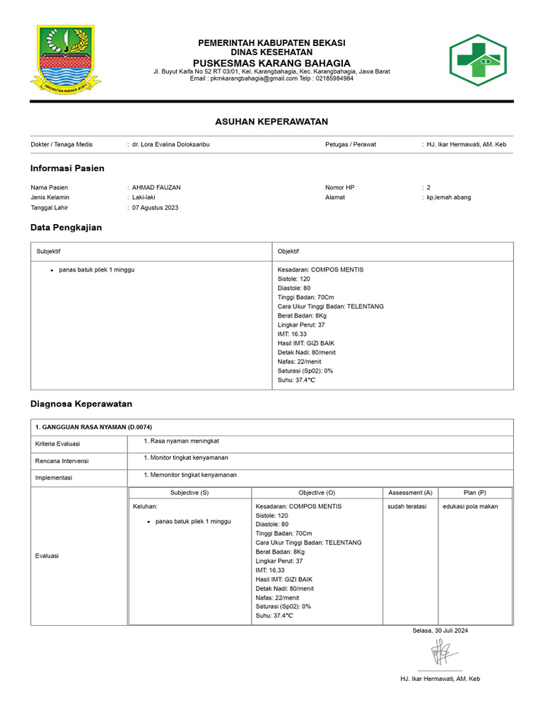 Rencana Operasional 30 Juli 2024 | PDF