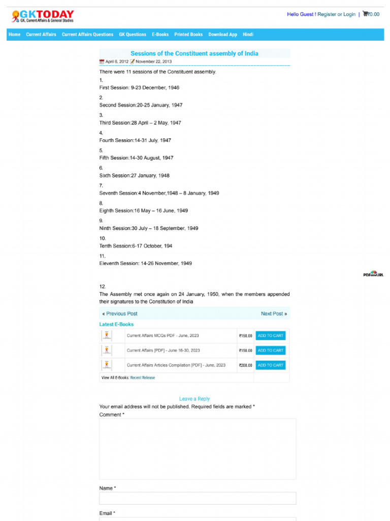 Important Facts | PDF