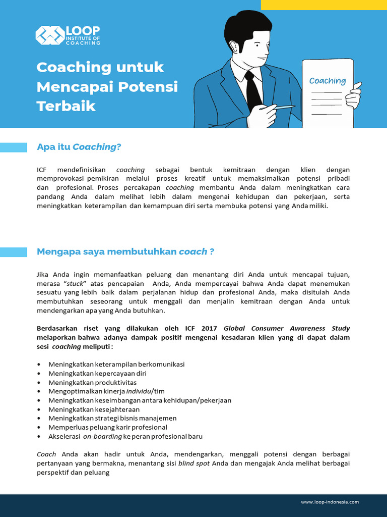 Artikel Coaching Untuk Mencapai Potensi Terbaik | PDF
