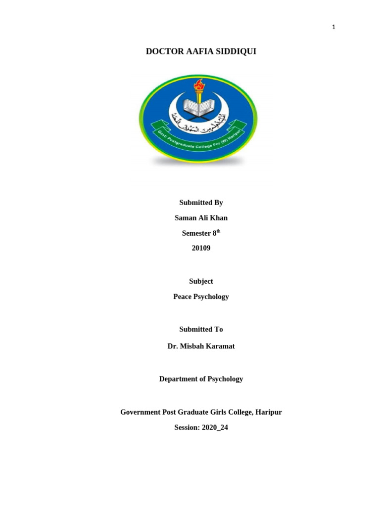 Doctor Aafia Siddiqui | PDF