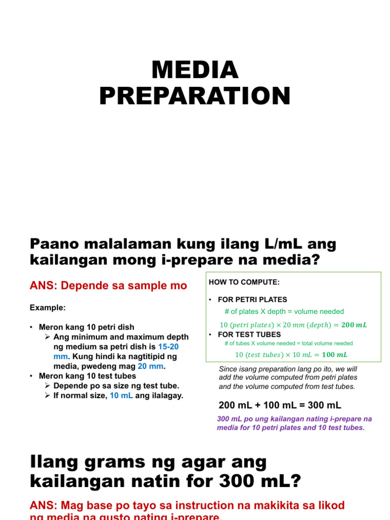 Media Preparation | PDF