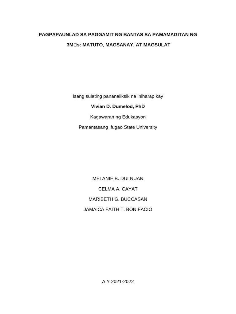 Bantas Final - Ar-1 | PDF