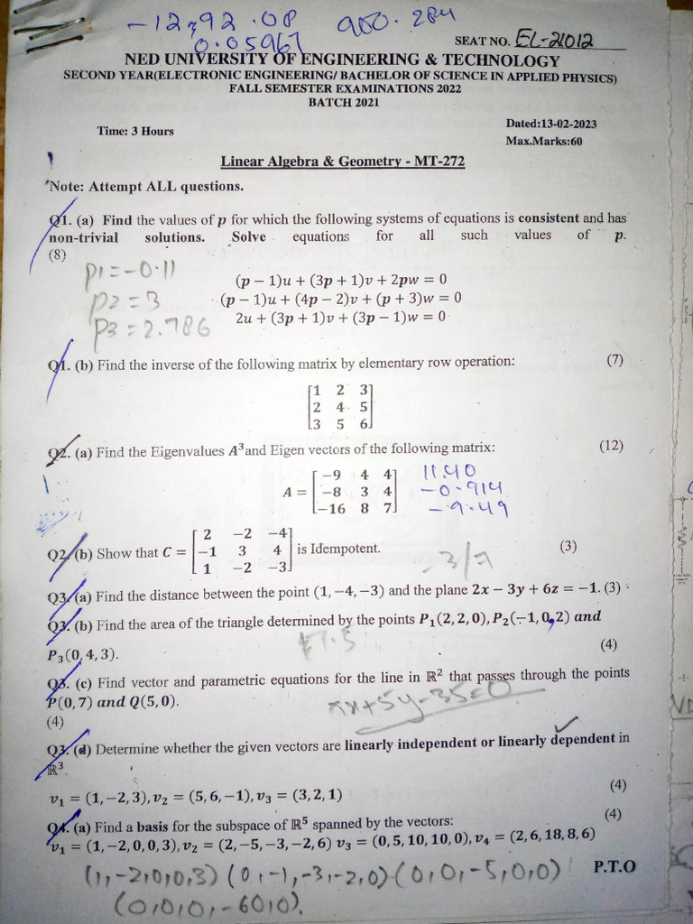 Third Semester (Batch 2021) | PDF