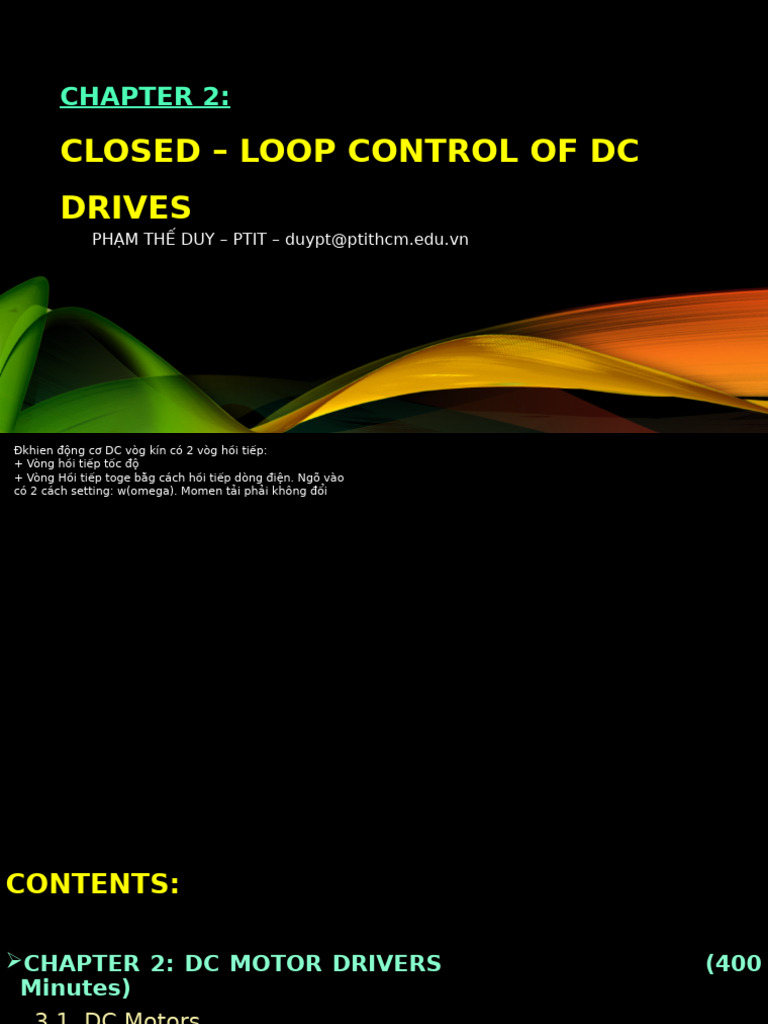 Chapter 5 Close Loop Control of DC Drives | PDF
