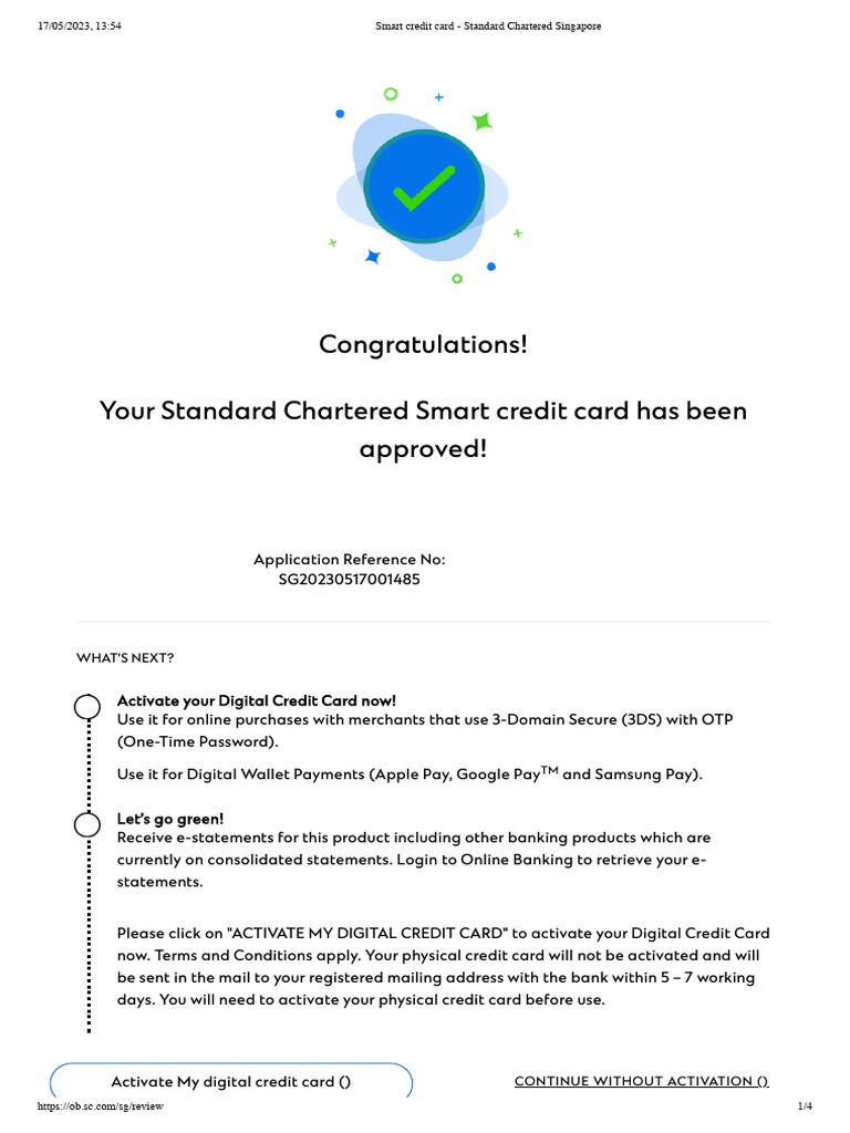 Smart Credit Card - Standard Chartered Singapore | PDF | Credit Card