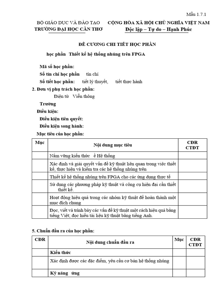 KC467 - Thiet Ke He Thong Nhung Tren FPGA | PDF