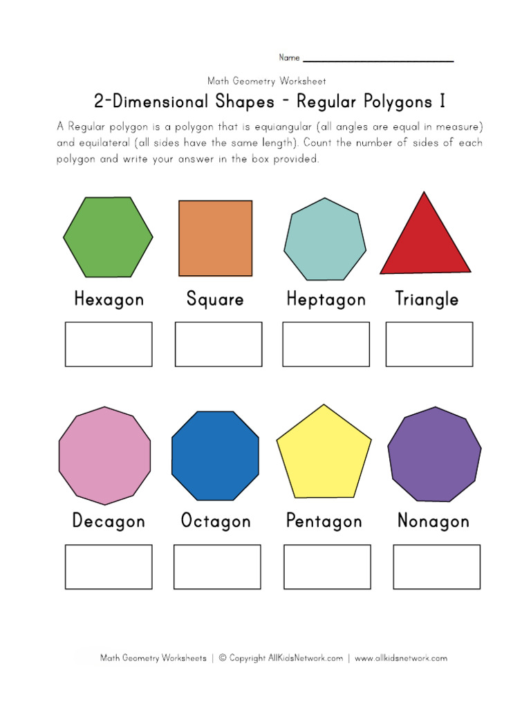 Math 2d Shapes Regular Polygons1 | PDF