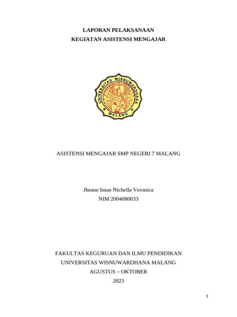 Laporan Akhir Kegiatan MBKM Am Jheane Intan | PDF