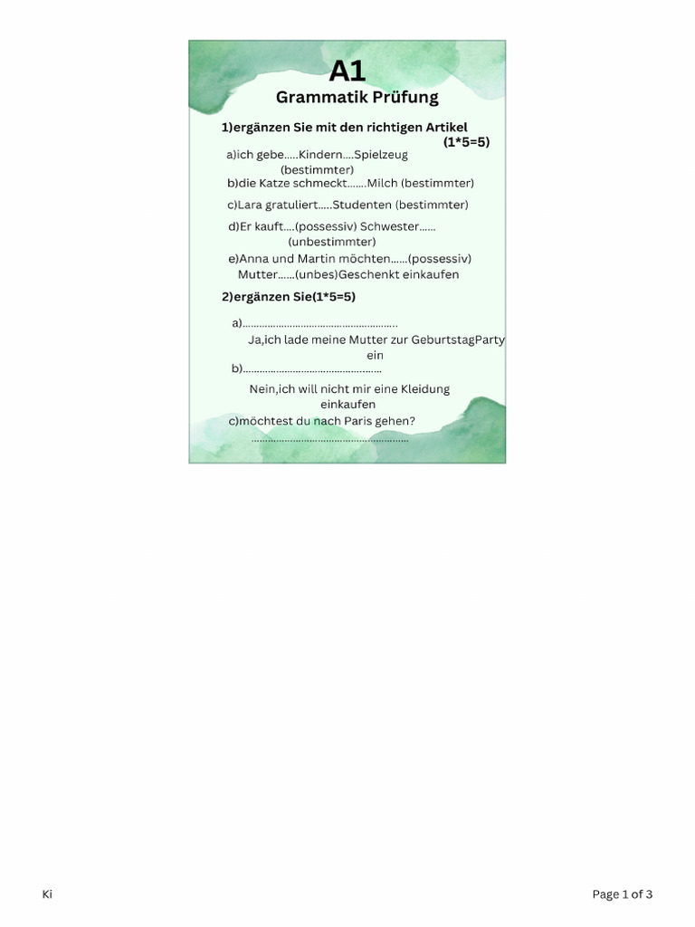 A1 Exam 4 | PDF